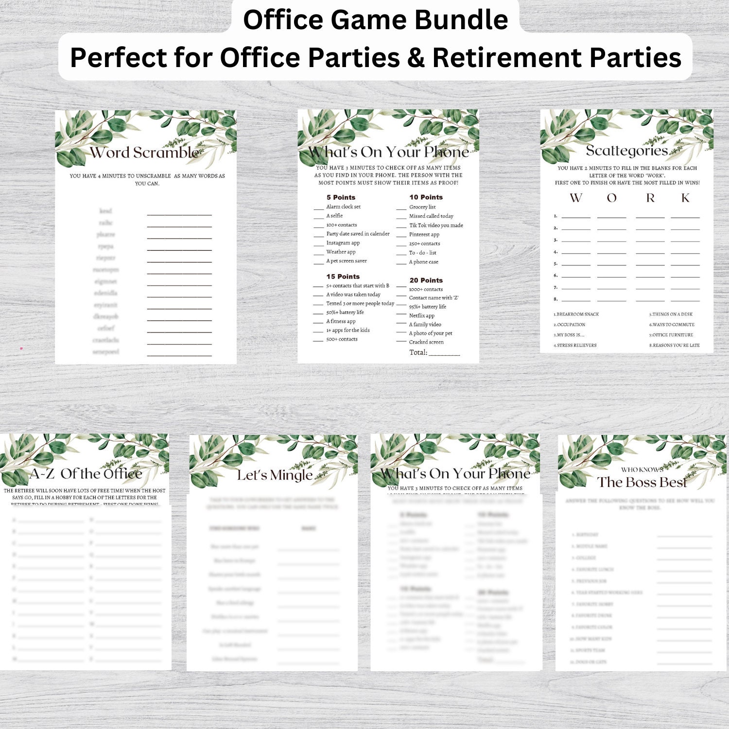 Office Party Games Retirement Party Games Office Game Etsy office-party-games-retirement-party-games-office-game-etsy