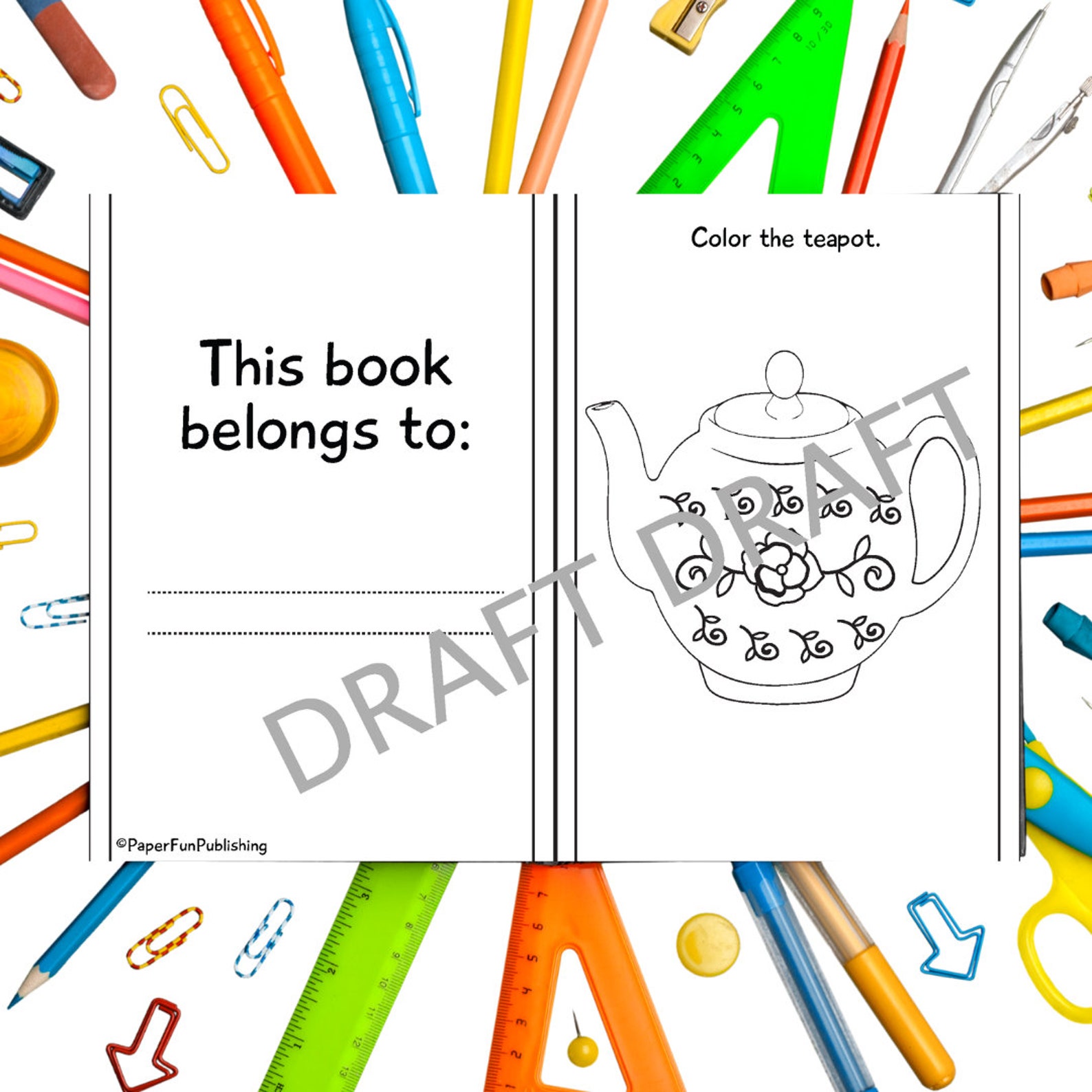 Tea Party Games, Tea Party Games Kids, Tea Party Favor Book Color and ...