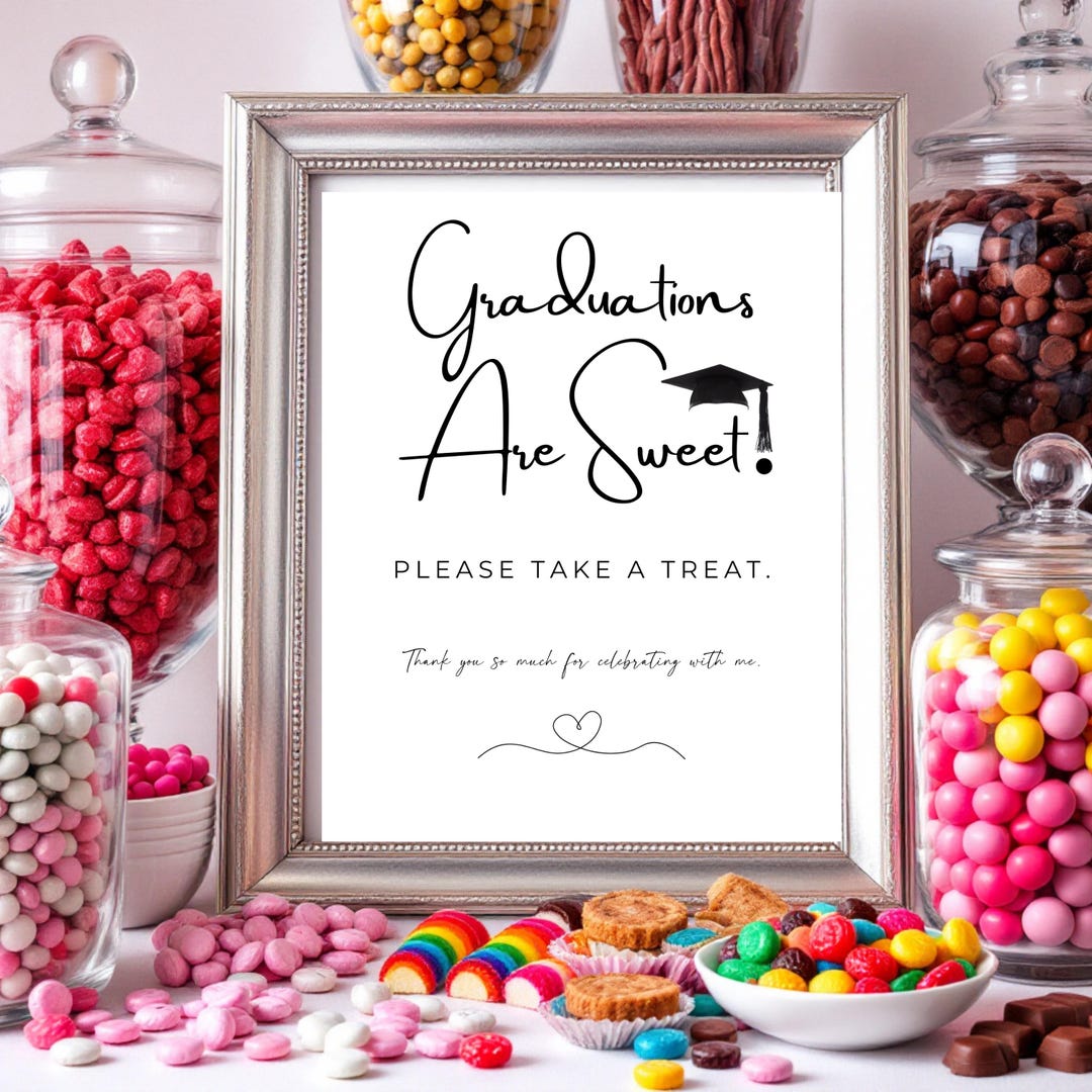 Graduation Party Sign, Printable Graduation Treat Table Sign ...
