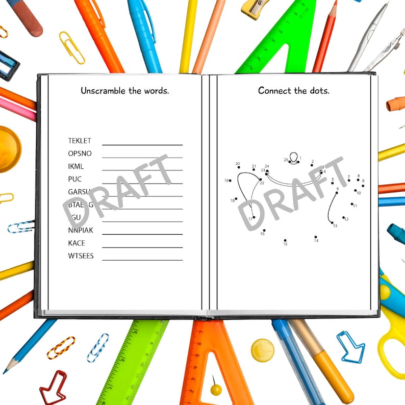 Custom Tea Party Activity Book: Personalized Coloring Game (instant ...