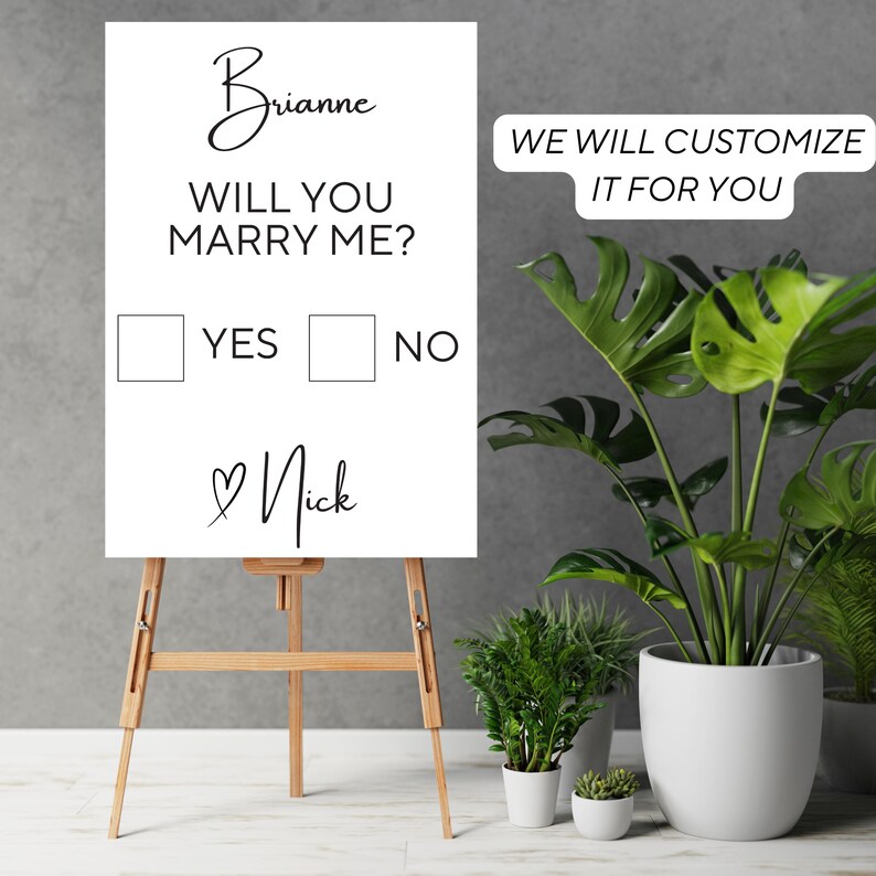 Custom Proposal Sign: Will You Marry Me Foam Board - Etsy