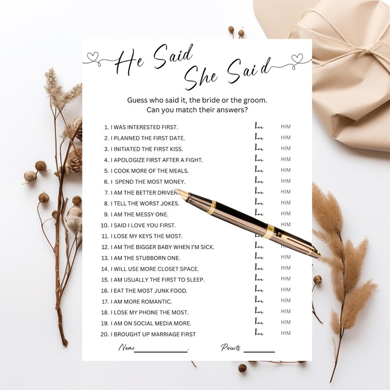 He Said She Said - Etsy