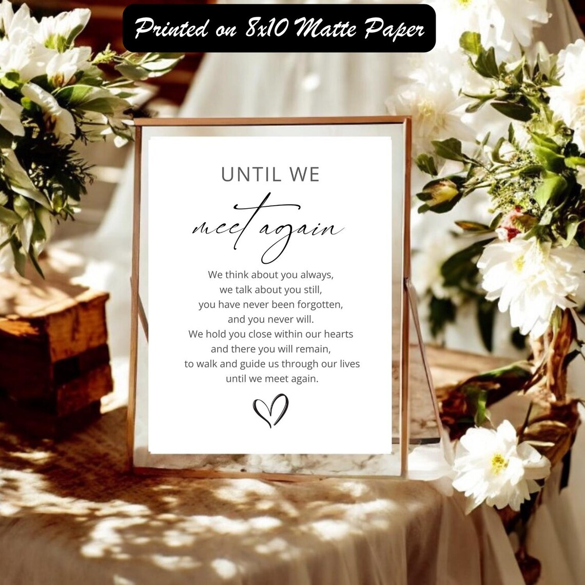 Until We Meet Again Sign, PRINTED + SHIPPED in Loving Memory Sign ...