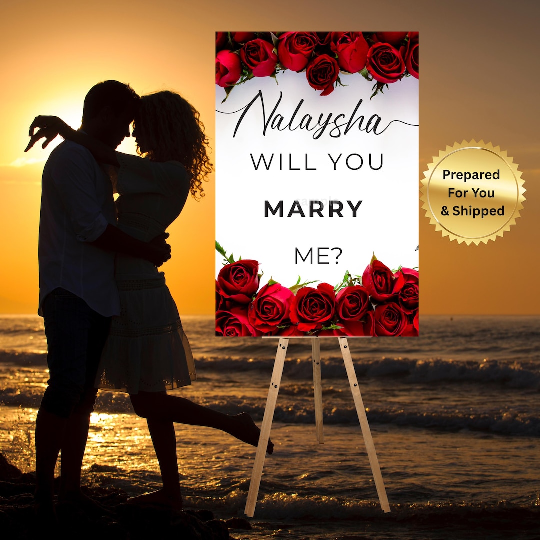 Personalized Proposal Sign: Will You Marry Me Photo Prop, Shipped - Etsy