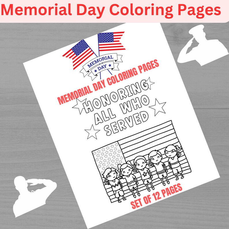 Memorial Day Coloring Pages Set of 10 Printable Instant Download - Etsy