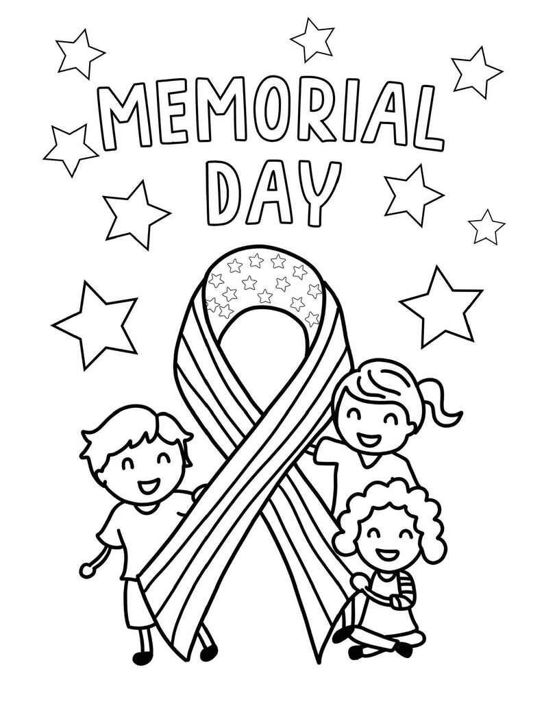 Memorial Day Coloring Pages Set of 10 Printable Instant Download - Etsy