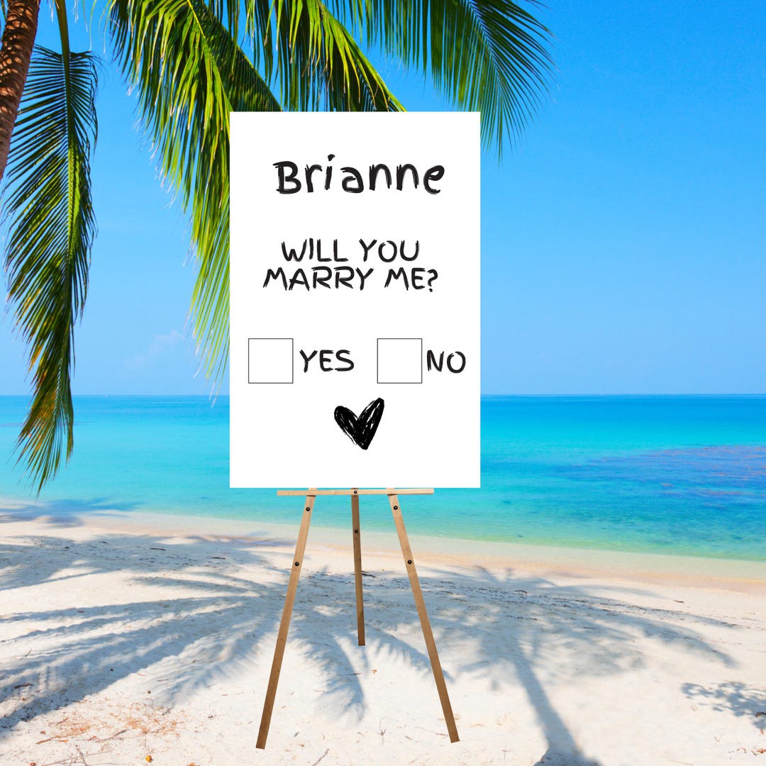 Custom Proposal Sign: Will You Marry Me Foam Board - Etsy