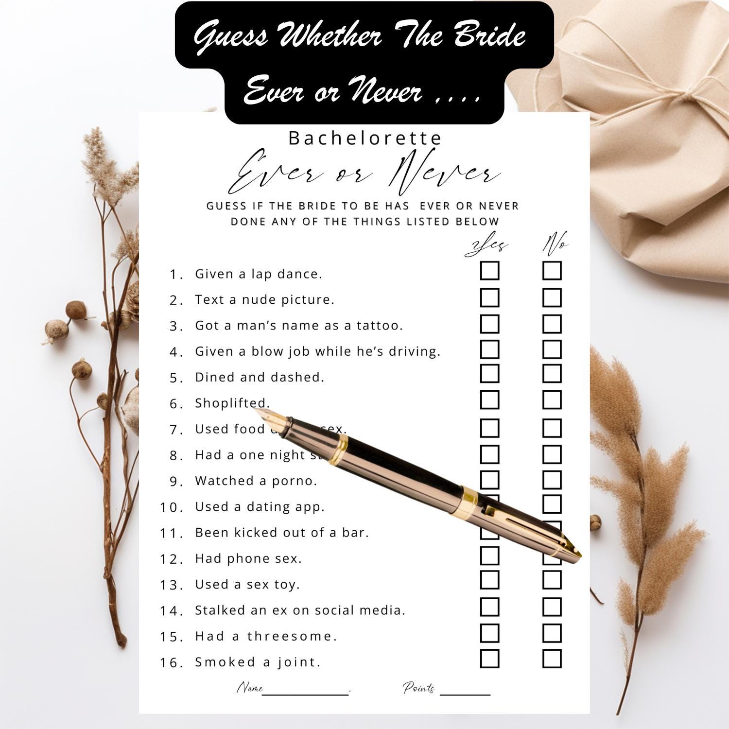 Minimalist Bridal Shower Game| Bachelorette Party Games| Printed ...