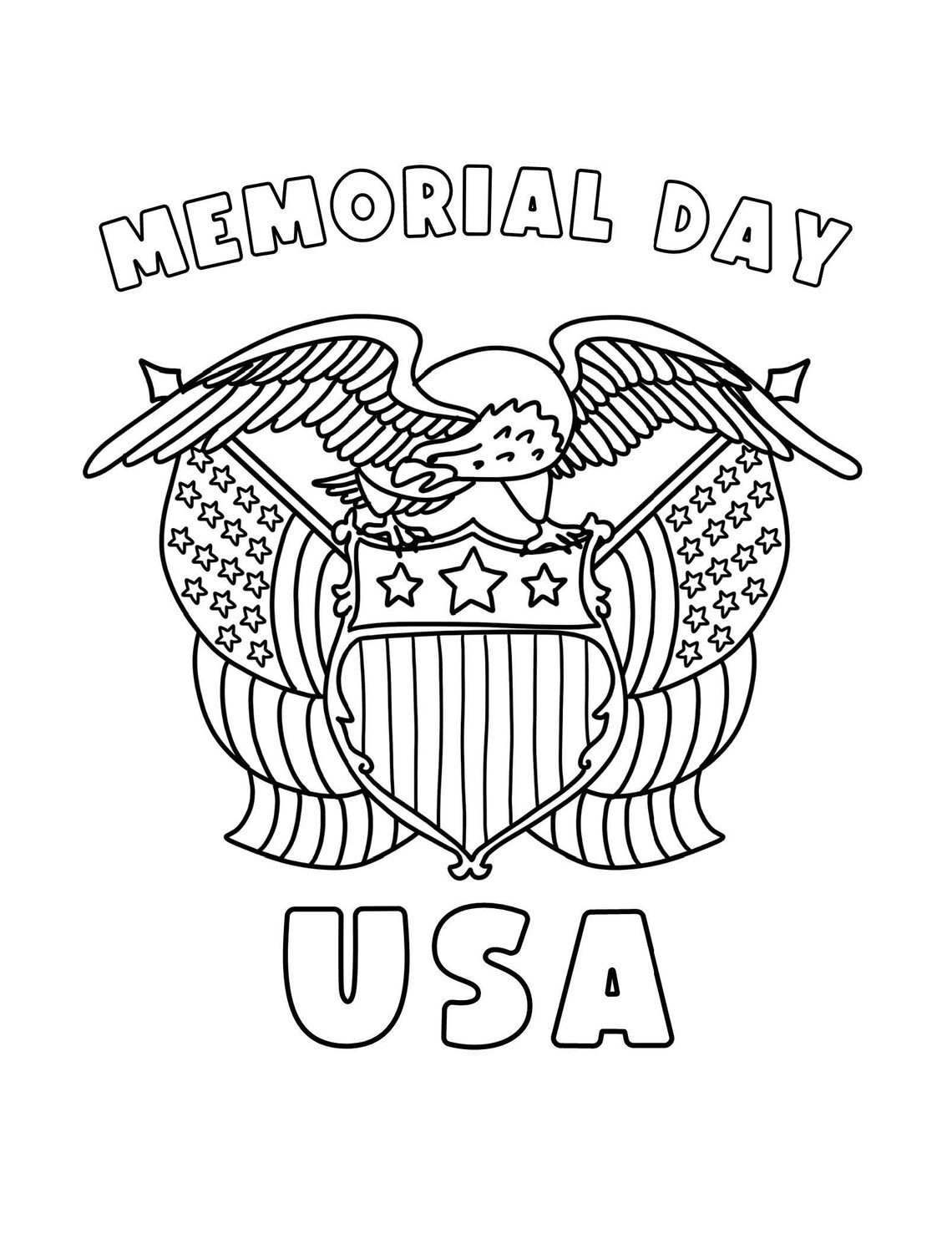 Memorial Day Coloring Pages Set of 10 Printable Instant Download - Etsy