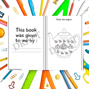 Custom Tea Party Game, Kids Tea Party Game, Tea Party Coloring Activity ...