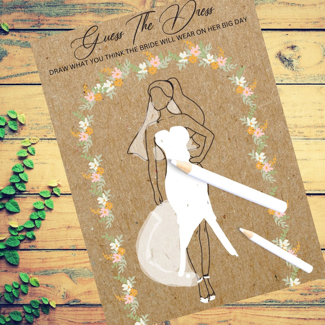Guess the Dress Bridal Shower Game: Ponytail Bride (instant Download ...