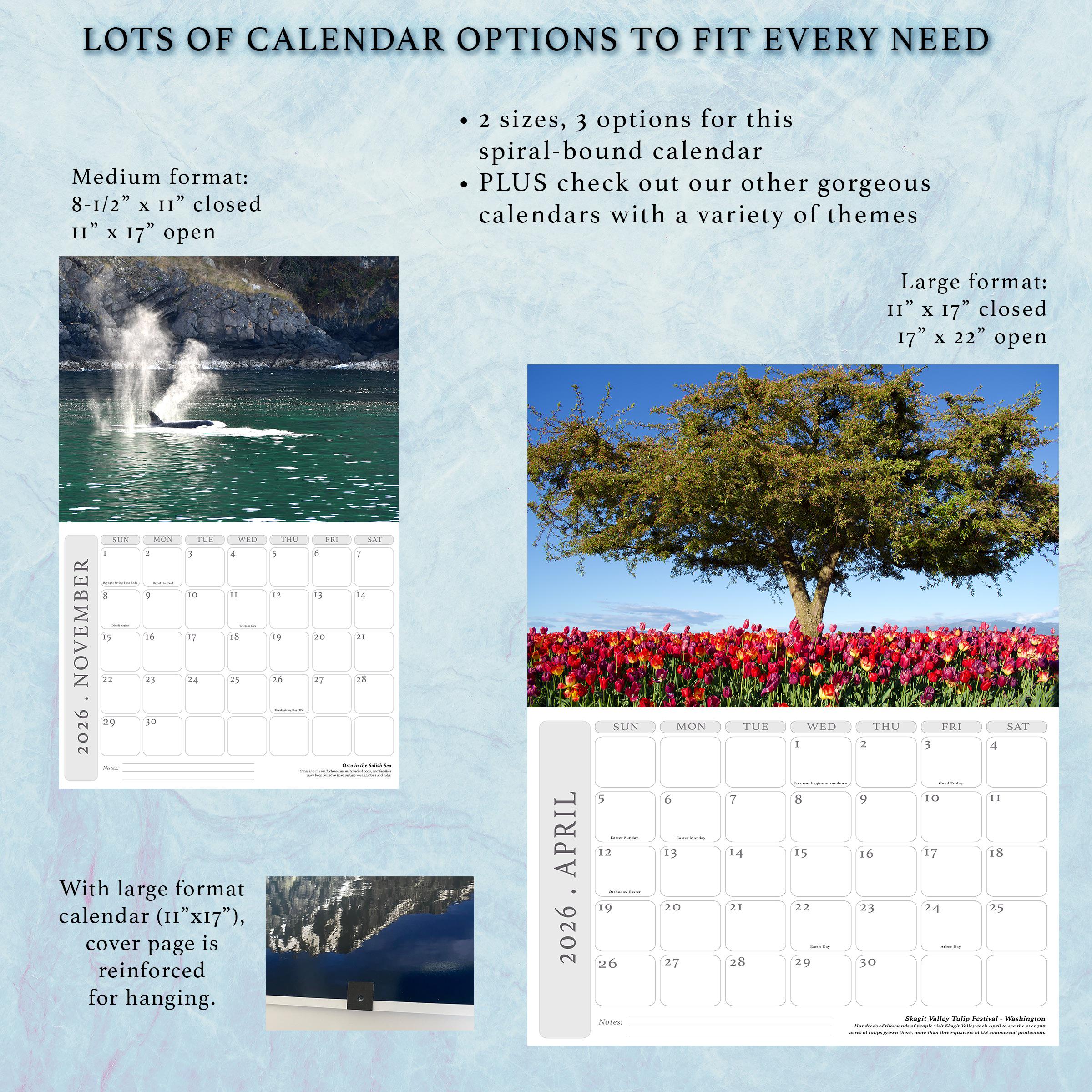 2026 Pacific Northwest Wall Calendar – Nature Photography, Large Format ...