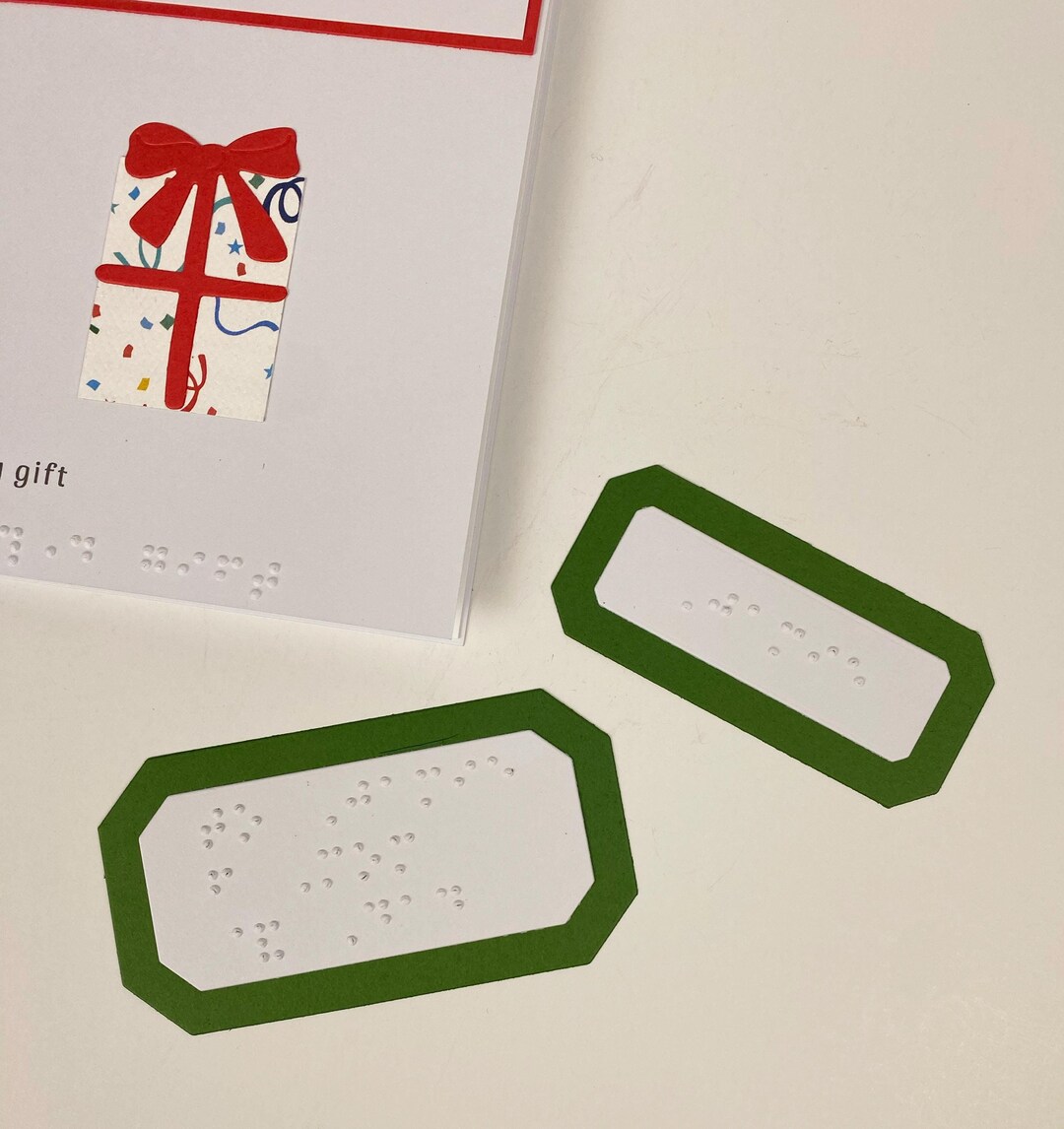 Custom Braille Gift Tags: Handmade Cardstock Tags - Etsy