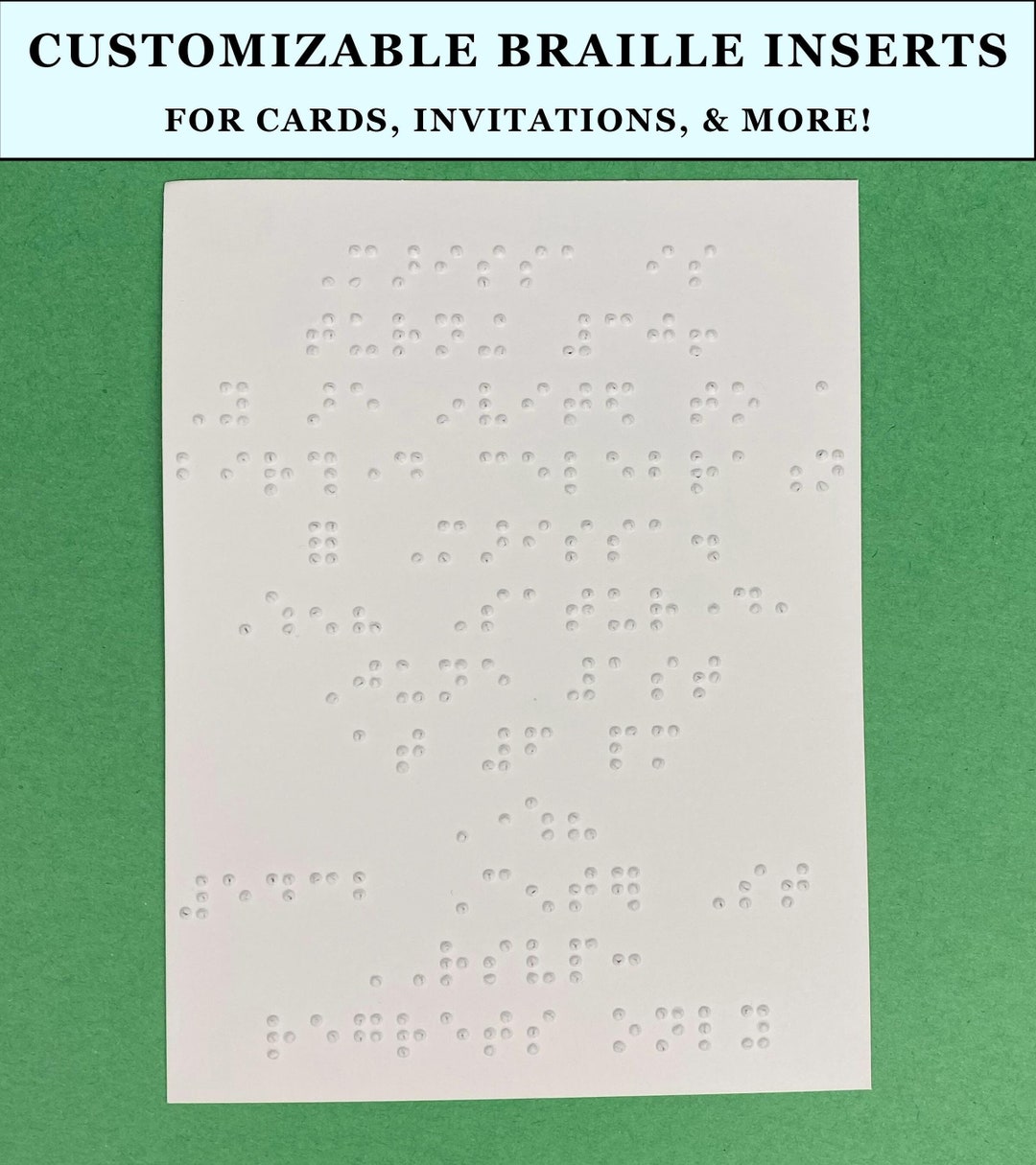 Customizable Braille Card Inserts and Labels - Etsy