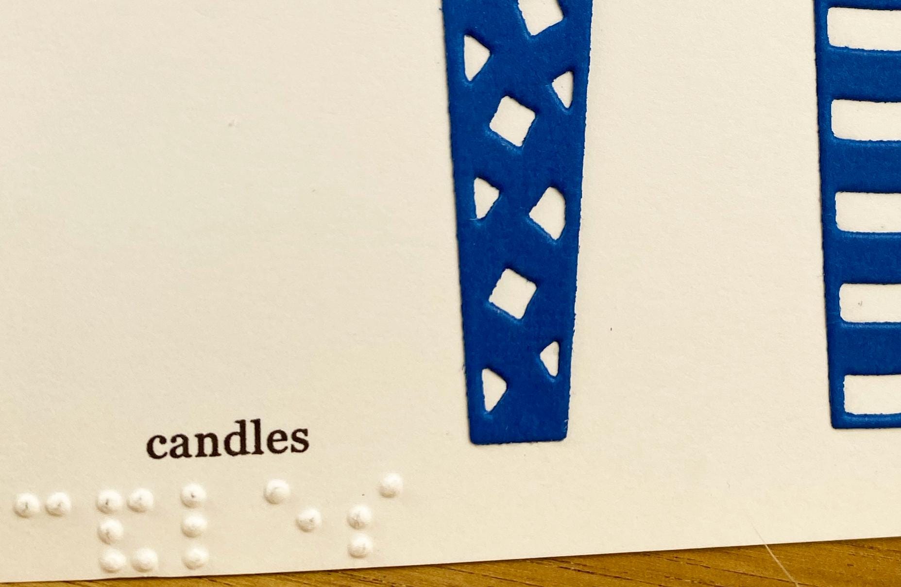 Customizable Braille and Tactile Birthday Card With Candles - Etsy