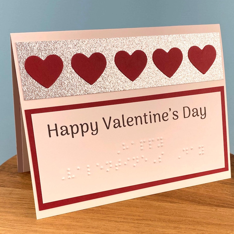Braille Cards Valentines - Etsy