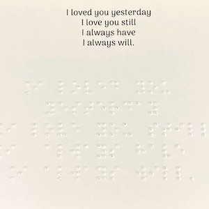 Customizable Braille Valentine's Day Card, Hearts - Etsy