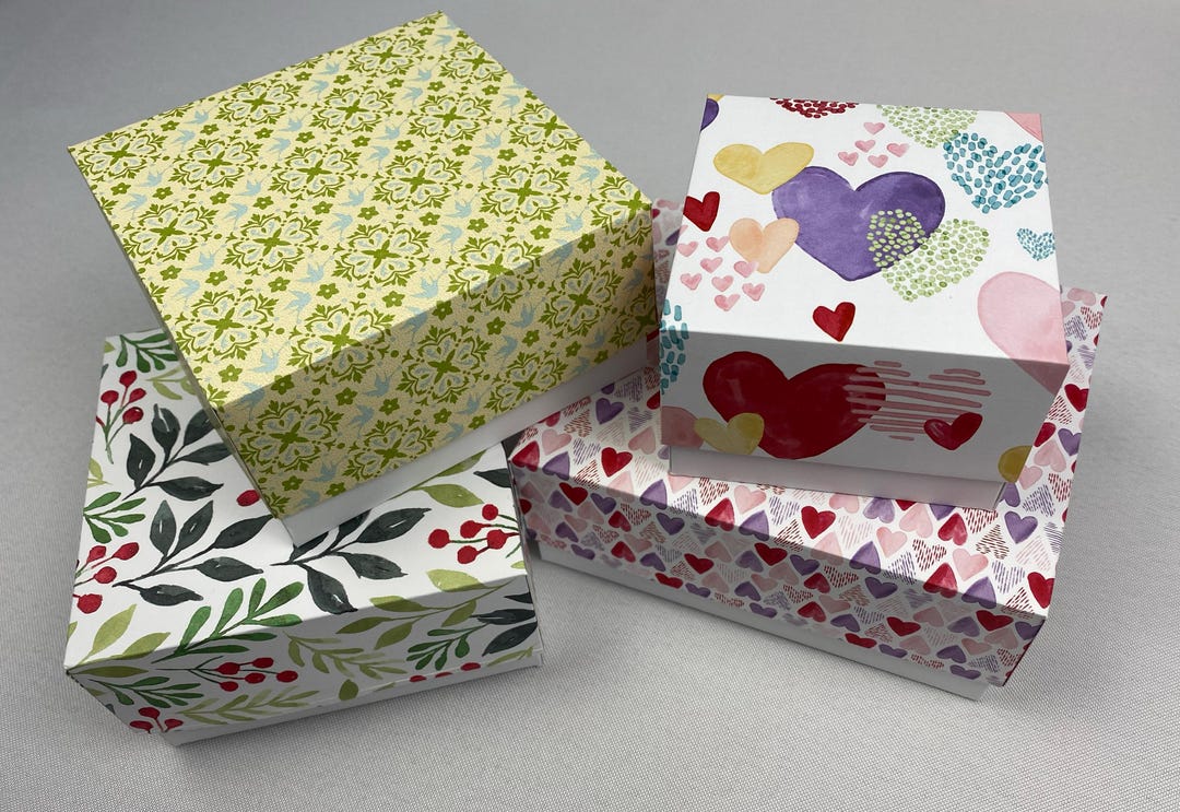 Customizable Handcrafted Gift Boxes: Patterned Cardstock - Etsy