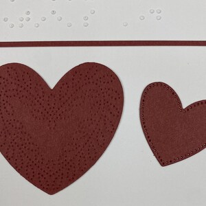 Customizable Braille Valentine's Day Card, Hearts - Etsy