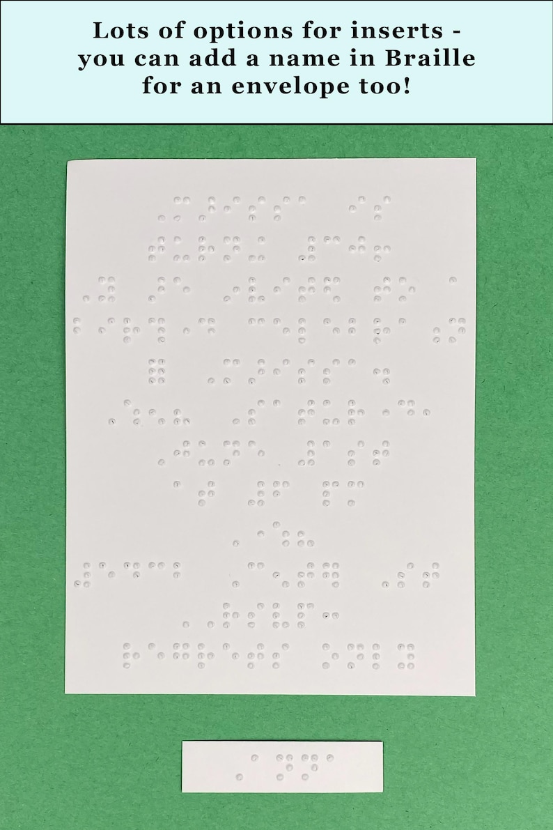 Customizable Braille Card Inserts and Labels - Etsy