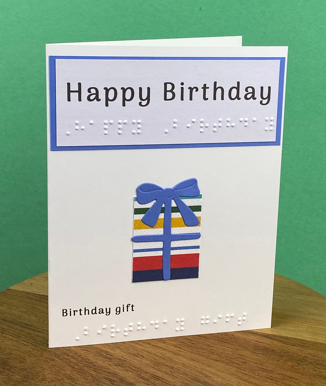 Braille Birthday Card: Tactile Gift, Customizable Message - Etsy