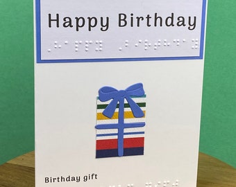 Tactile Braille Card for the Blind With Personalised Message- Coffee ...