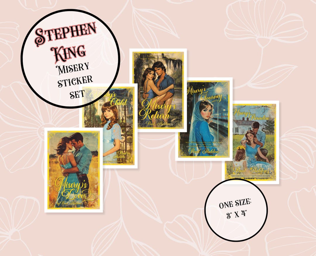 Misery Sticker Set, Stephen King Decal, Stephen King Gift, Stephen King ...