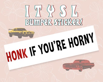 Honk If You're Horny I Think You Should Leave Inspired Bumper Sticker ...