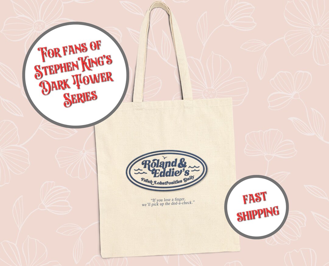 Roland & Eddie Lobstrosities Cotton Canvas Tote Bag, Dark Tower ...