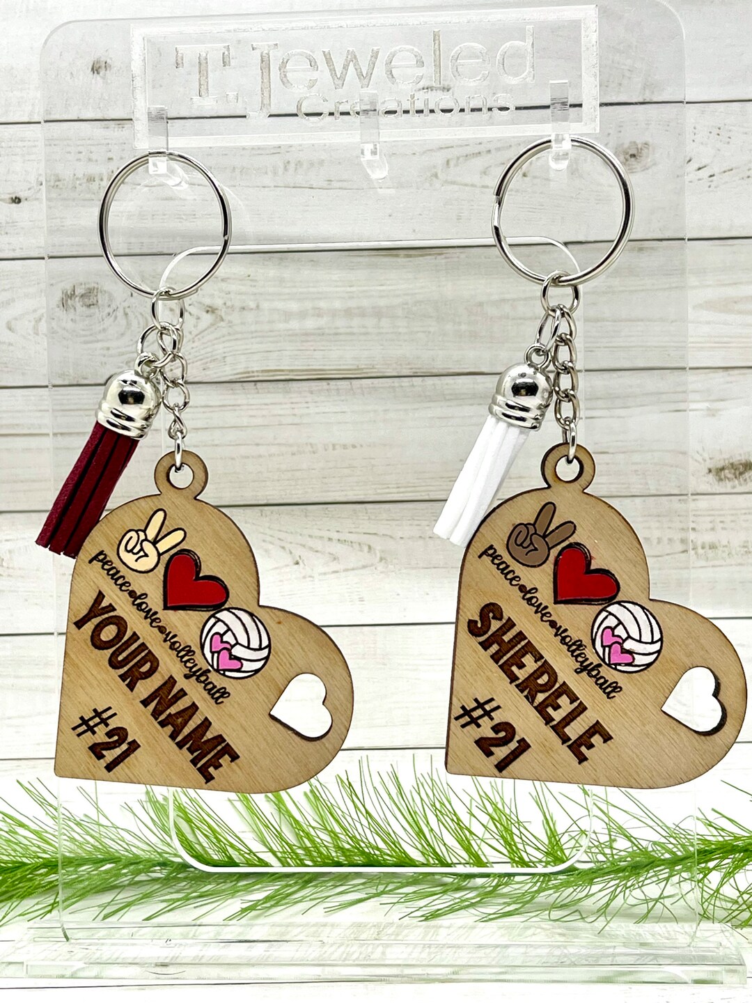 Personalized Volleyball Keychain - Etsy