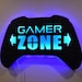 24 LED Gamer Zone Lighted Wall Sign, Gamer Gift, Game Room Light, Video ...