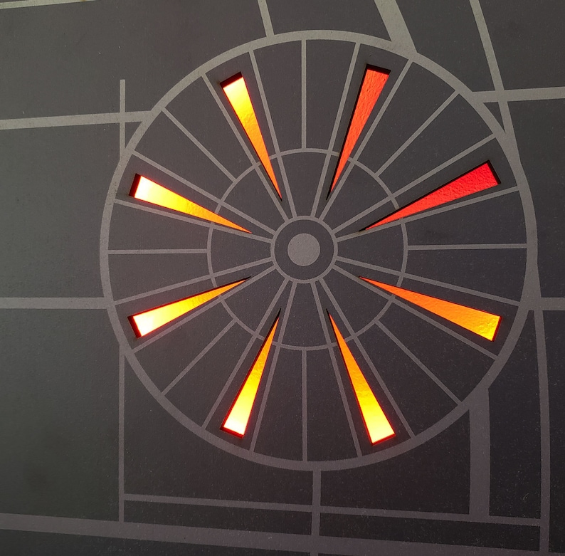 24" LED Lighted Death Star Inspired Wall Art Sign, Death-star Wars ...
