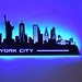 42 LED Lighted New York City Skyline Wall Art, Lighted City Skyline ...