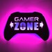 24 LED Gamer Zone Lighted Wall Sign Gamer Gift Game - Etsy