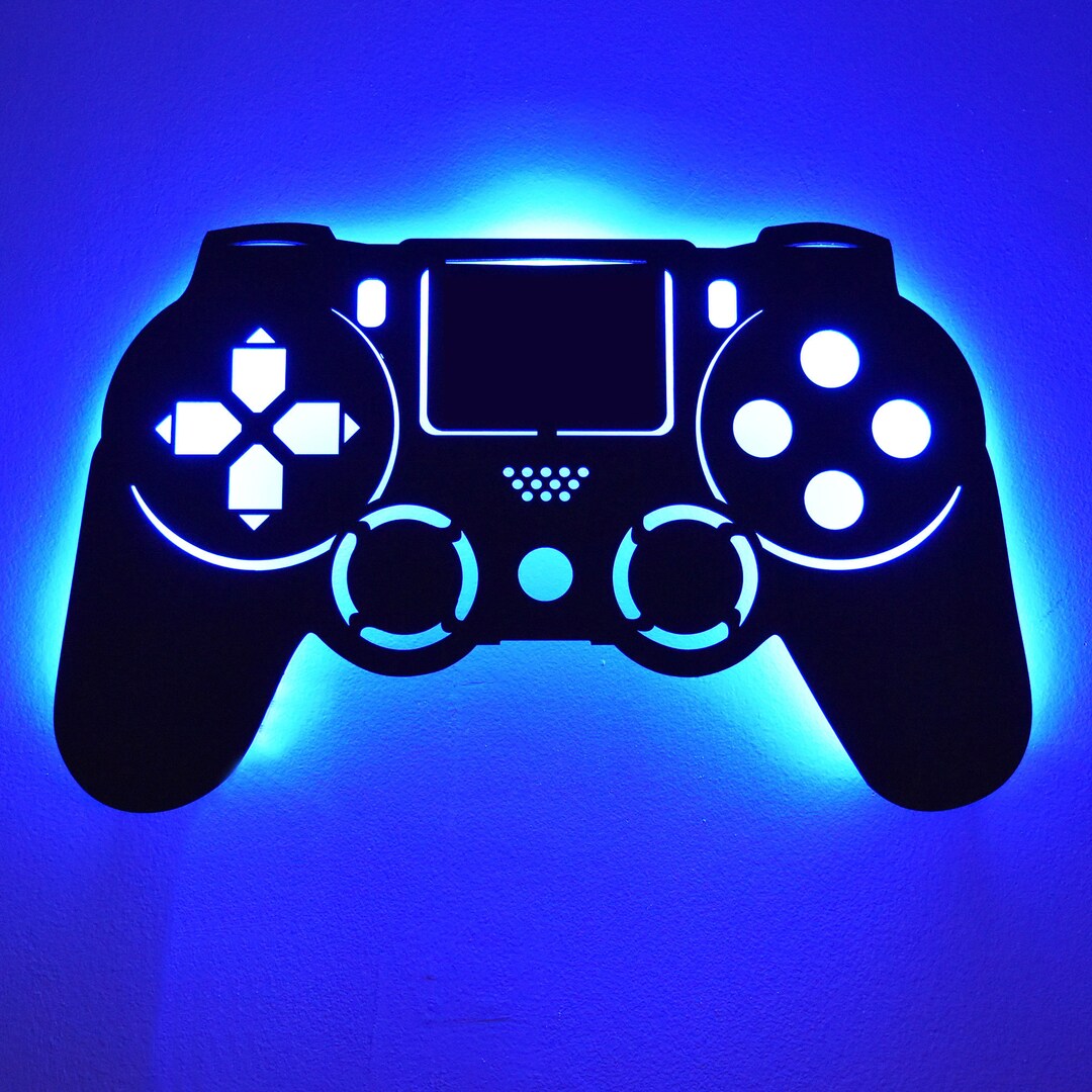 24" LED Lighted Controller Sign PS4, Gamer Gift, Game Lover Gifts, Dad ...