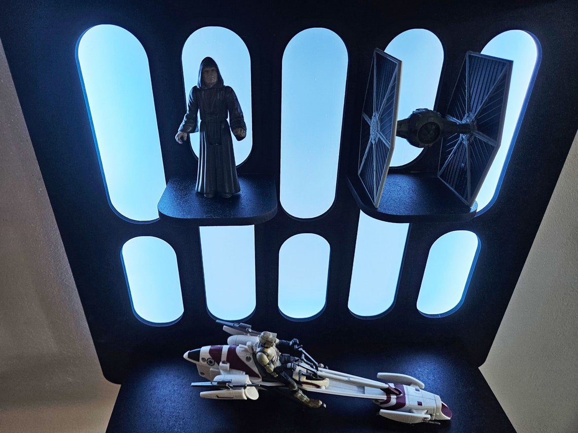 Star Wars Lover Gift, Galactic Panel Display Shelf, LED Lighted Sign ...