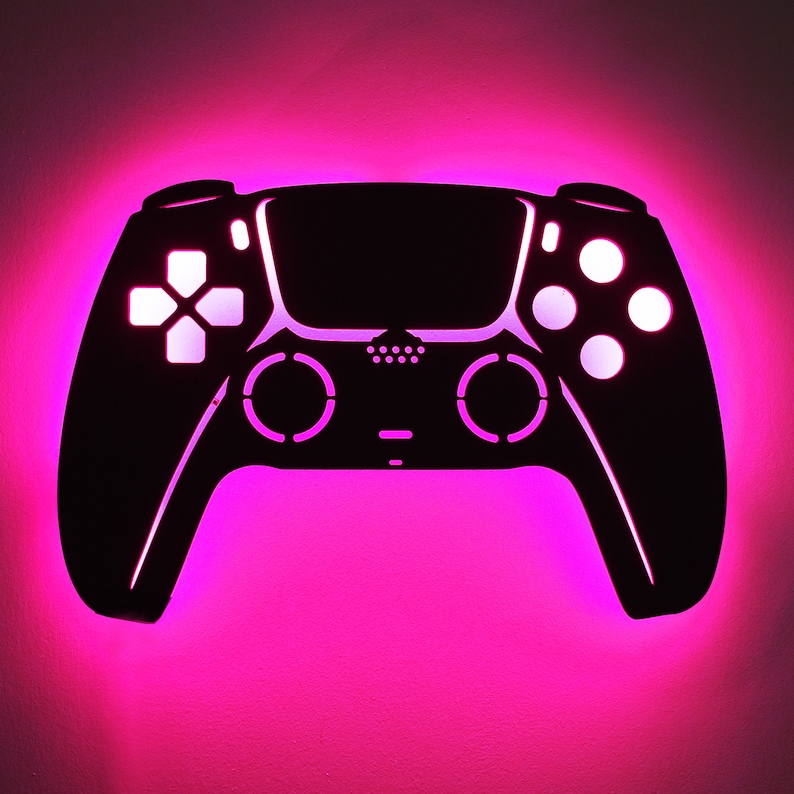 24 LED Lighted Playstation Inspired Controller Sign PS5 - Etsy