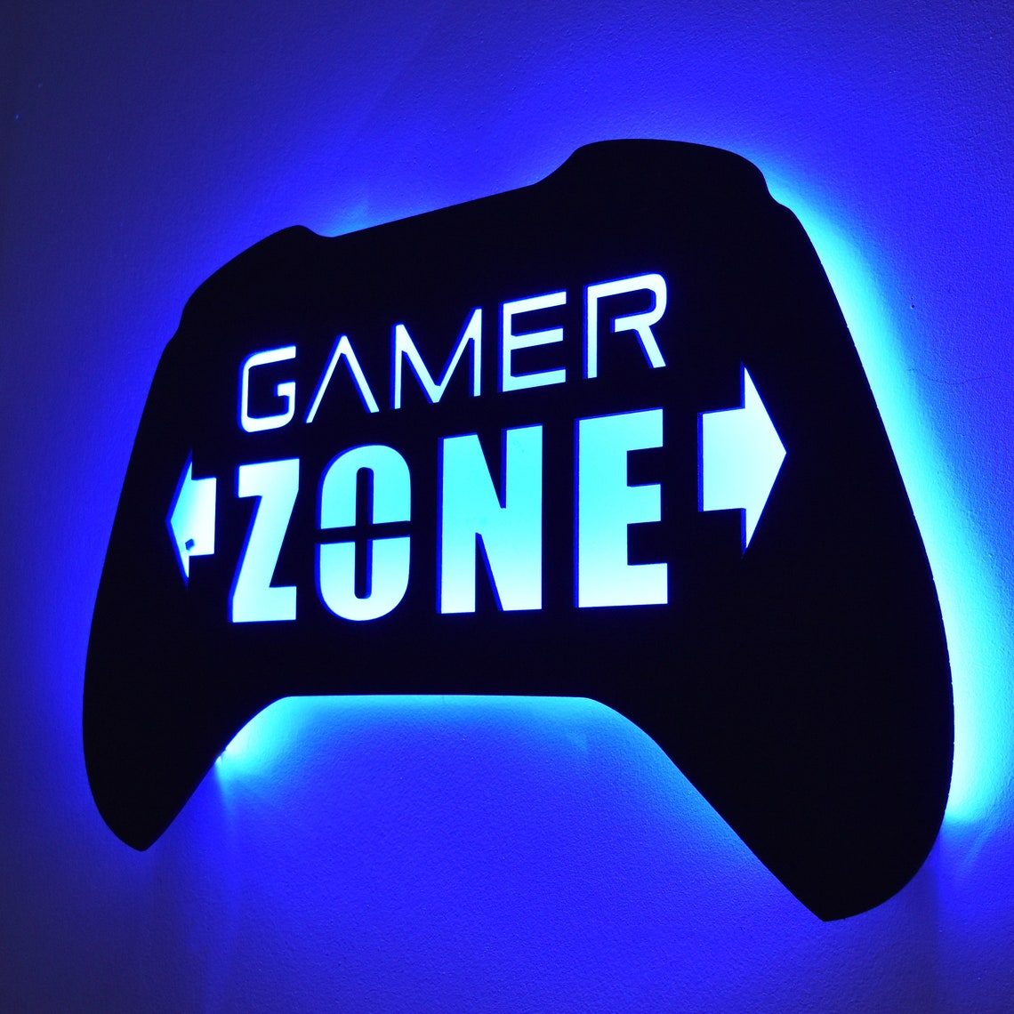 24 LED Gamer Zone Lighted Wall Sign Gamer Gift Game - Etsy
