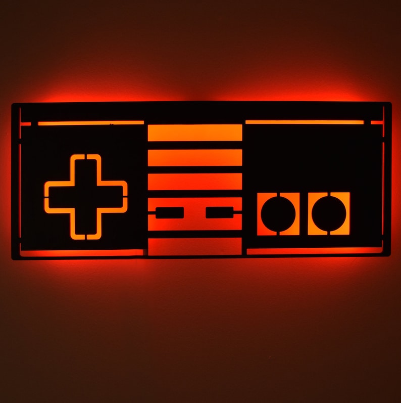 24 LED Lighted Nintendo Inspired Controller Sign NES - Etsy