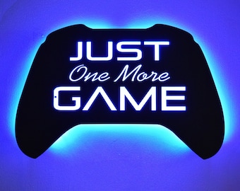 24 LED Gamer Zone Lighted Wall Sign Gamer Gift Game - Etsy