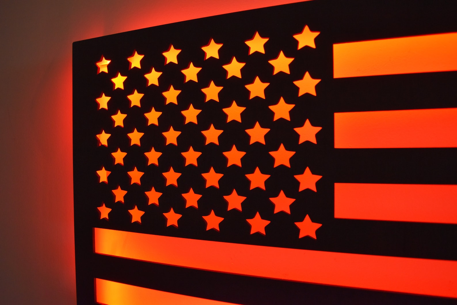 LED American Flag Sign Light USA Flag Wall Art Patriotic - Etsy