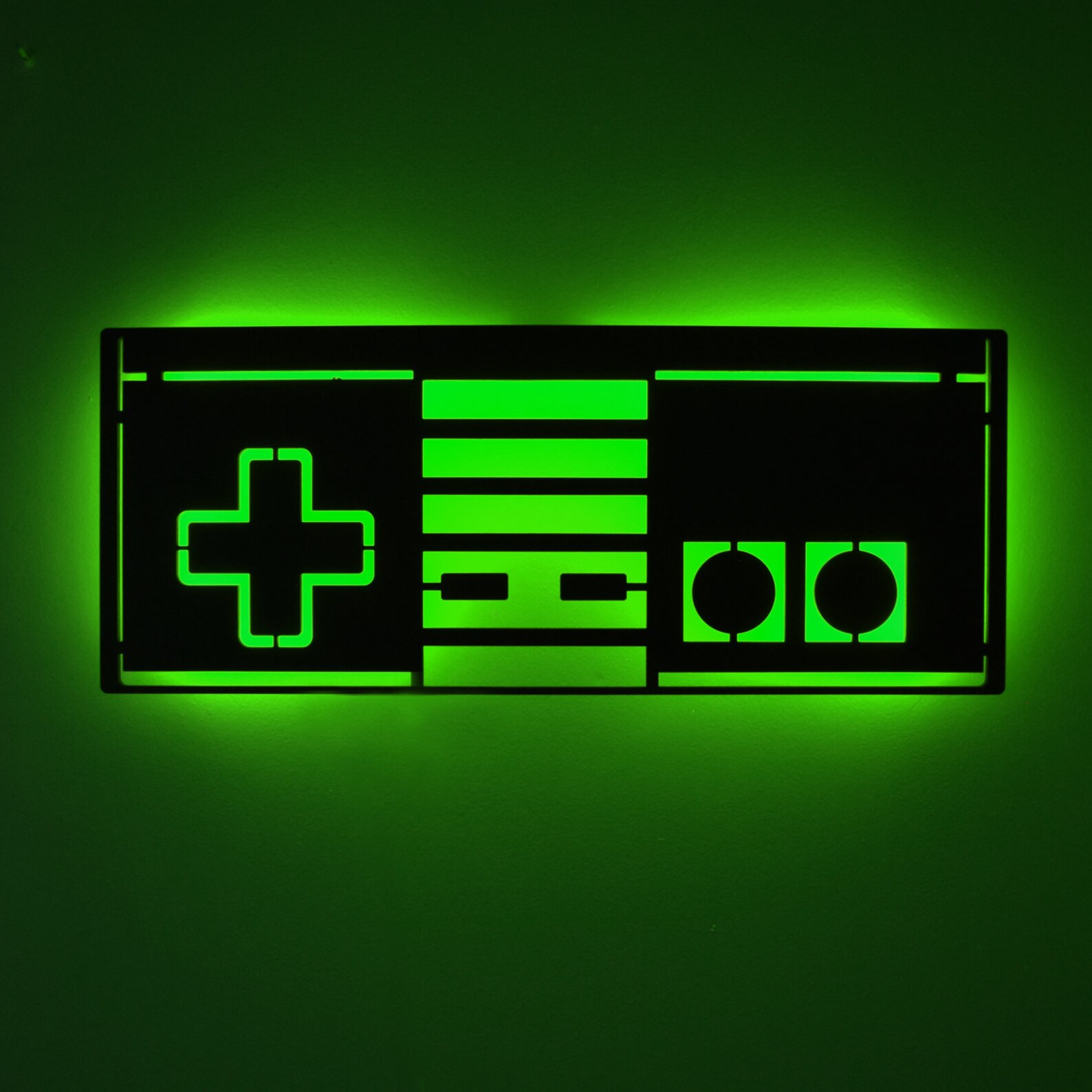 24" LED Lighted Nintendo Inspired Controller Sign NES, Gamer Gift, Game ...