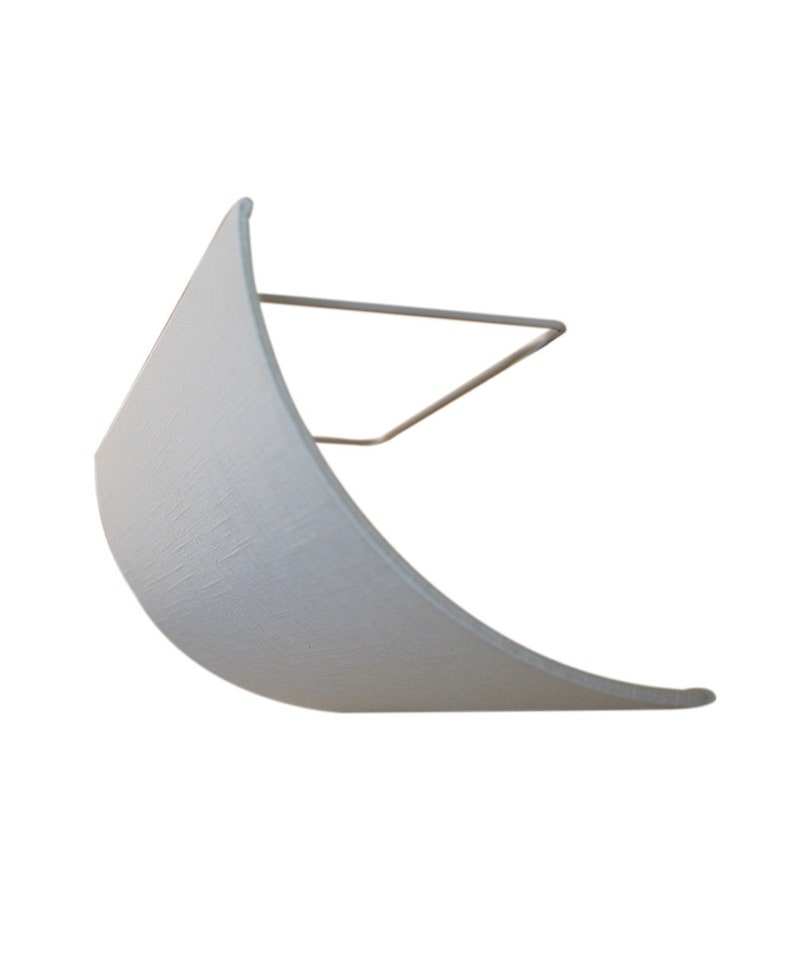 Moderne Vanity Light Cover Conversion Kit, 20"w White Textured Fabric ...