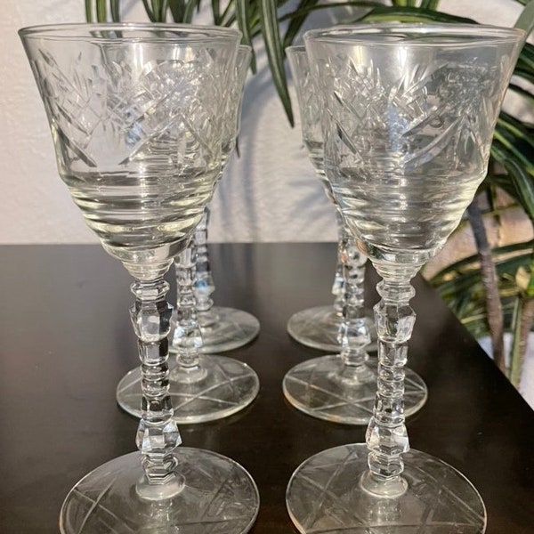 Vintage Wine Glasses - Etsy