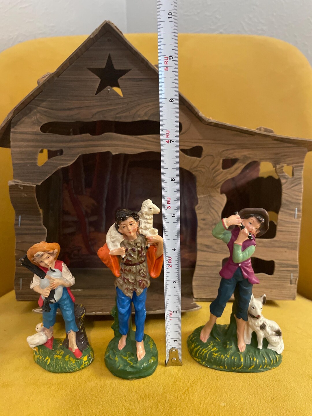 1950s Christmas Manger CHALKWARE NATIVITY Manger - Etsy