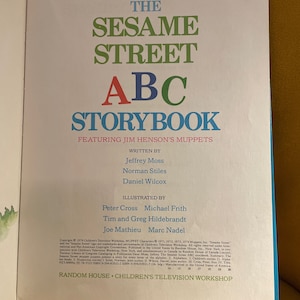 Vintage Sesame Street ABC Story Book - Hardback - Etsy