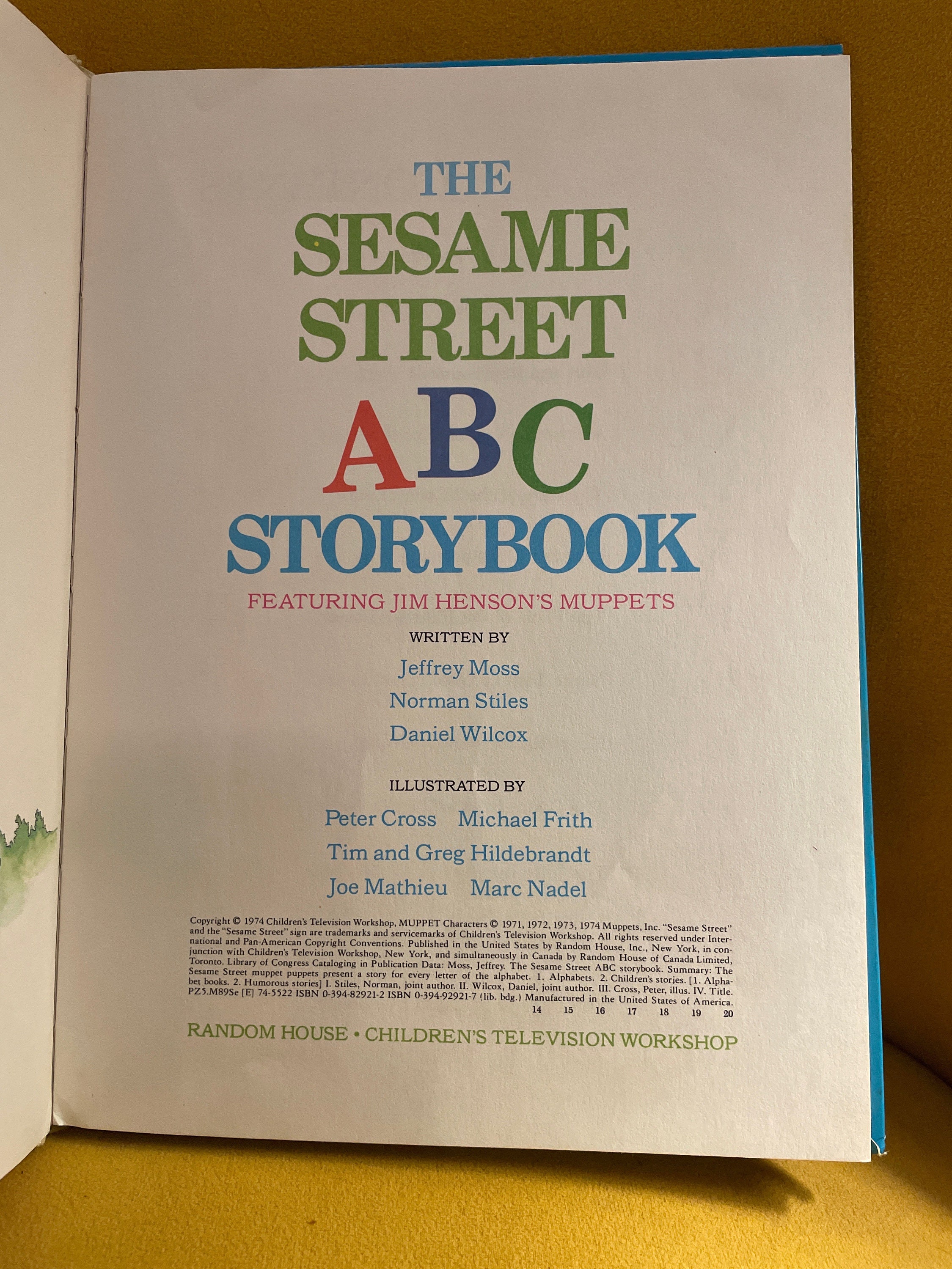 Vintage Sesame Street ABC Story Book - Hardback - Etsy