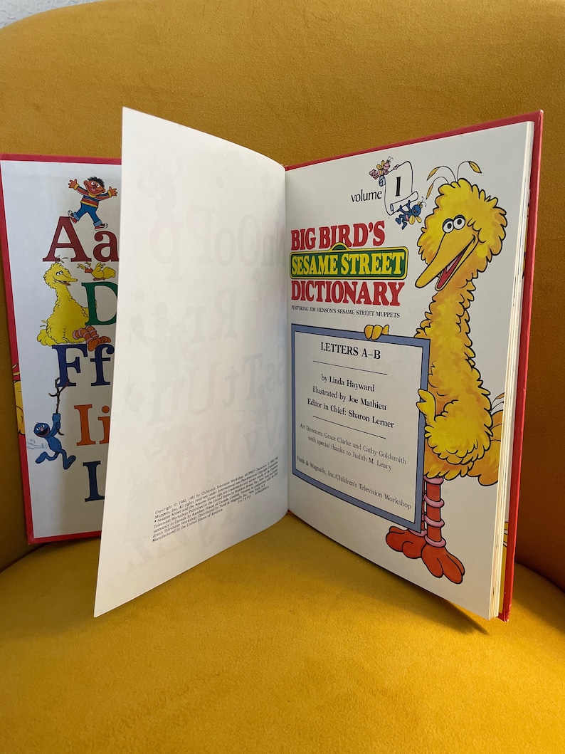 Big Birds Sesame Street Dictionary Book Volume 1 Etsy Australia