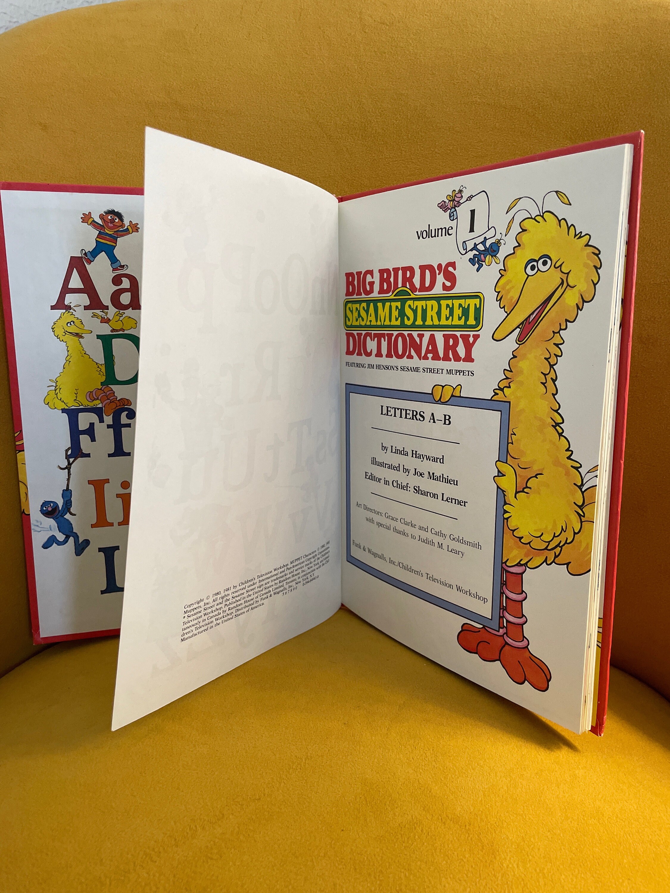 Big Bird’s Sesame Street Dictionary Book Volume 1 - Etsy