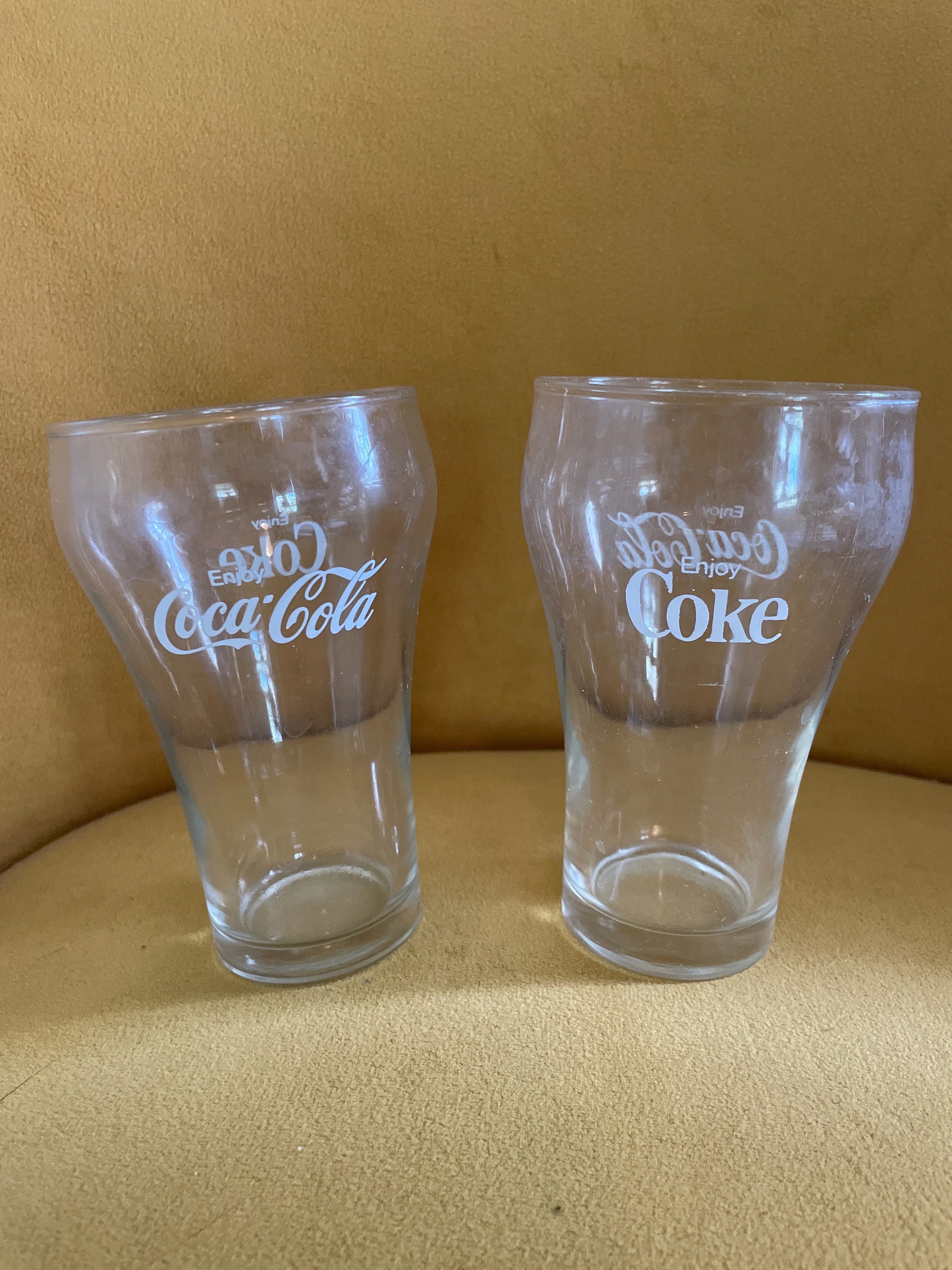 Coca Cola Enjoy Coke Bell Shaped Drinking Glasses 10 Oz - Etsy
